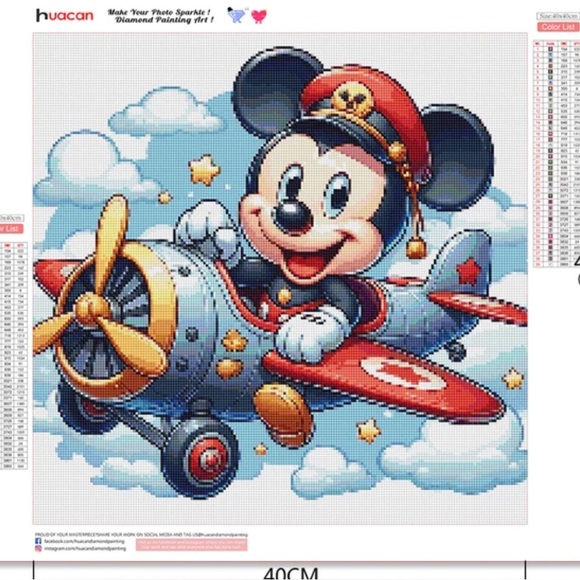 Art | Mickey Mouse Diamonds Art 325 X 3 | Poshmark